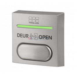 drukknop opbouw met LED zilver